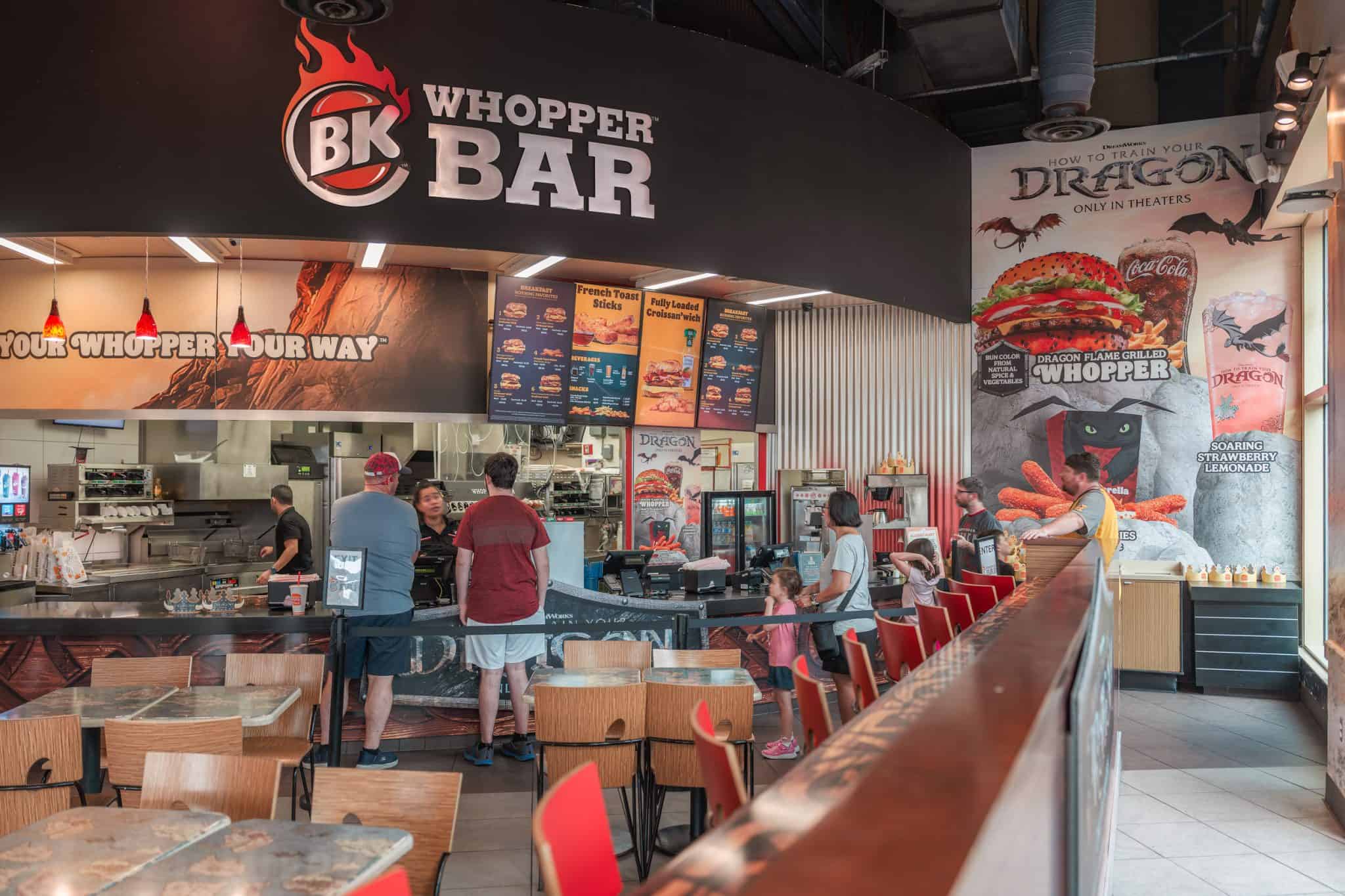 Universal CityWalk food court: Burger King Whopper Bar, Panda Express ...