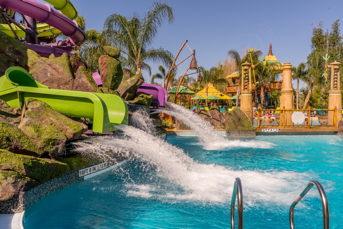 Ohyah and Ohno Drop Slides at Universal's Volcano Bay - Orlando Informer
